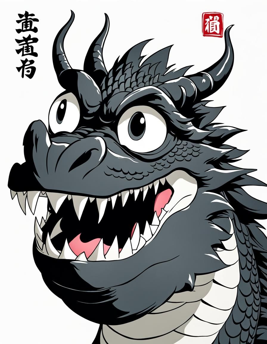 The Japanese Derp Dragon - AI Generated Artwork - NightCafe Creator