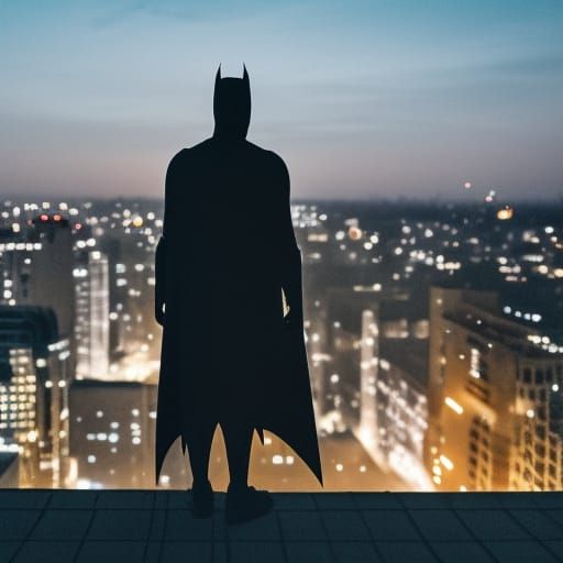 Batman standing on a rooftop - AI Generated Artwork - NightCafe Creator