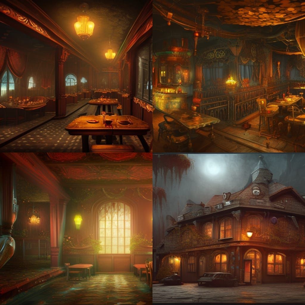 creepy resturant - AI Generated Artwork - NightCafe Creator