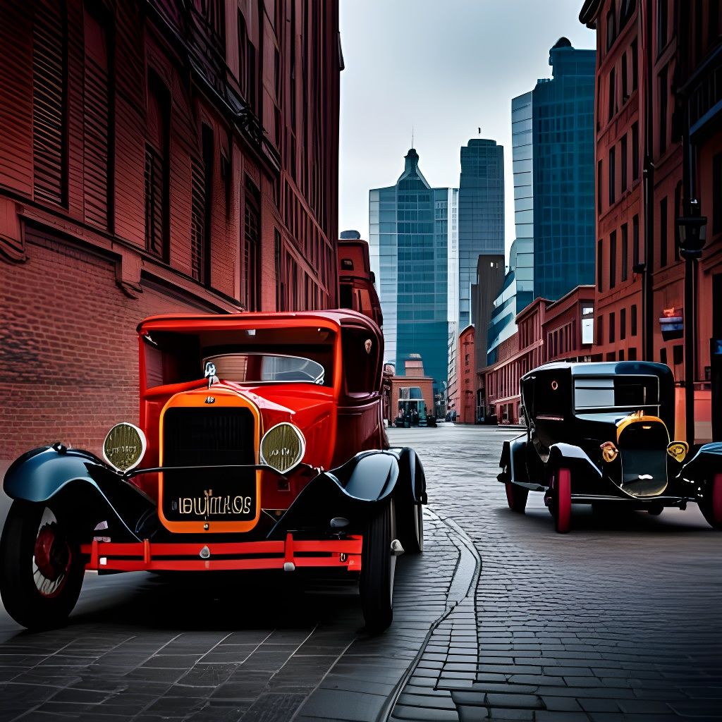 Oldtimer Fords - AI Generated Artwork - NightCafe Creator