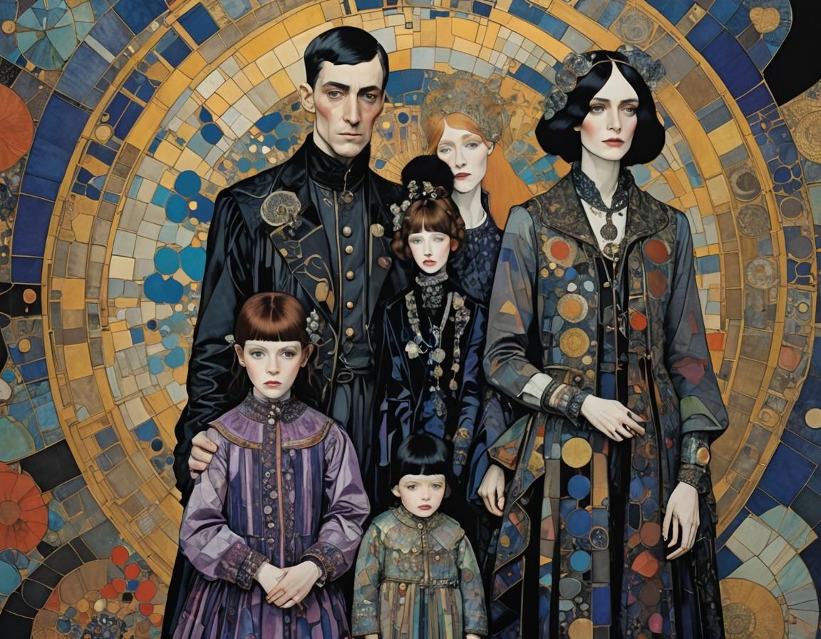 Sad Family Portrait - AI Generated Artwork - NightCafe Creator