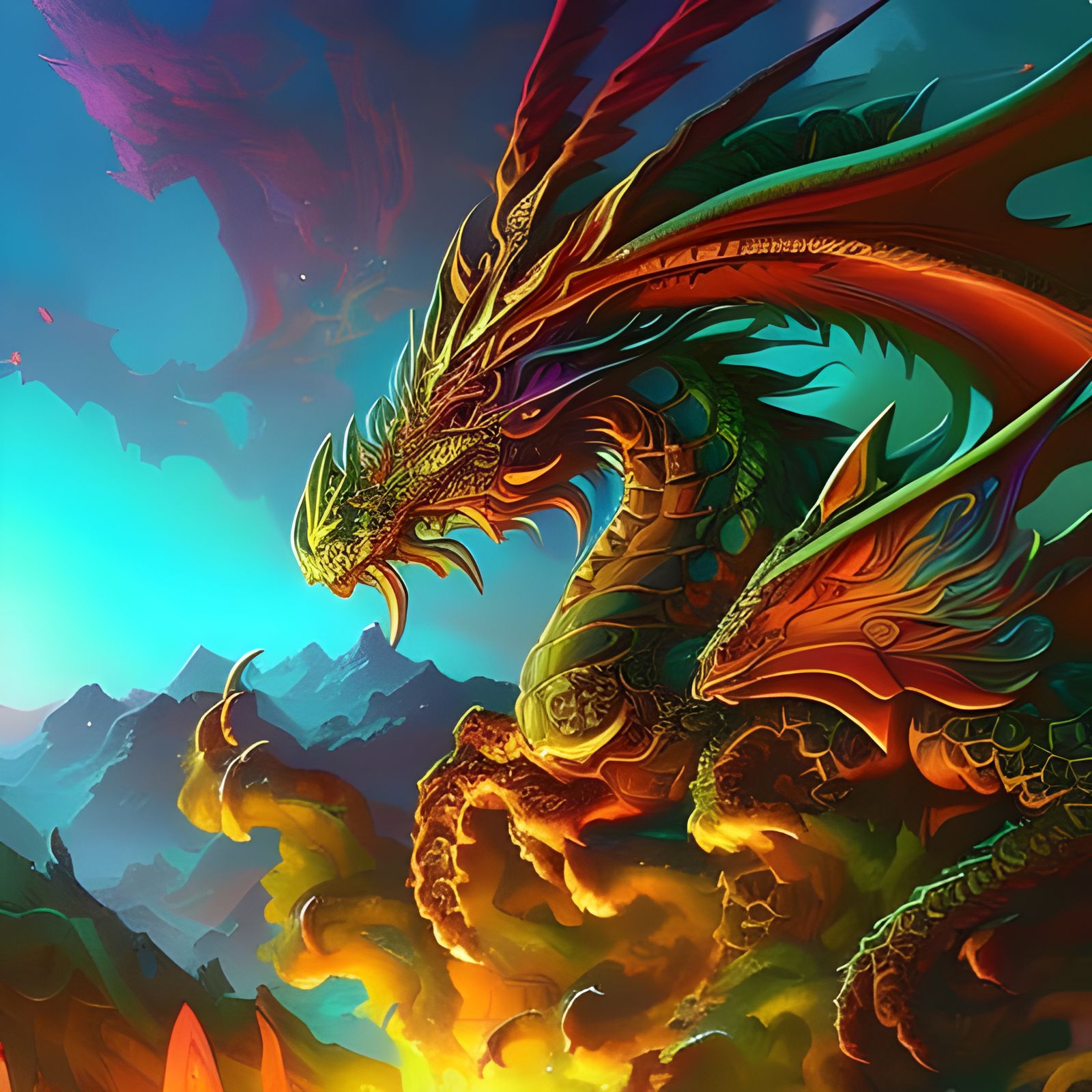 God-Dragon of the South - AI Generated Artwork - NightCafe Creator