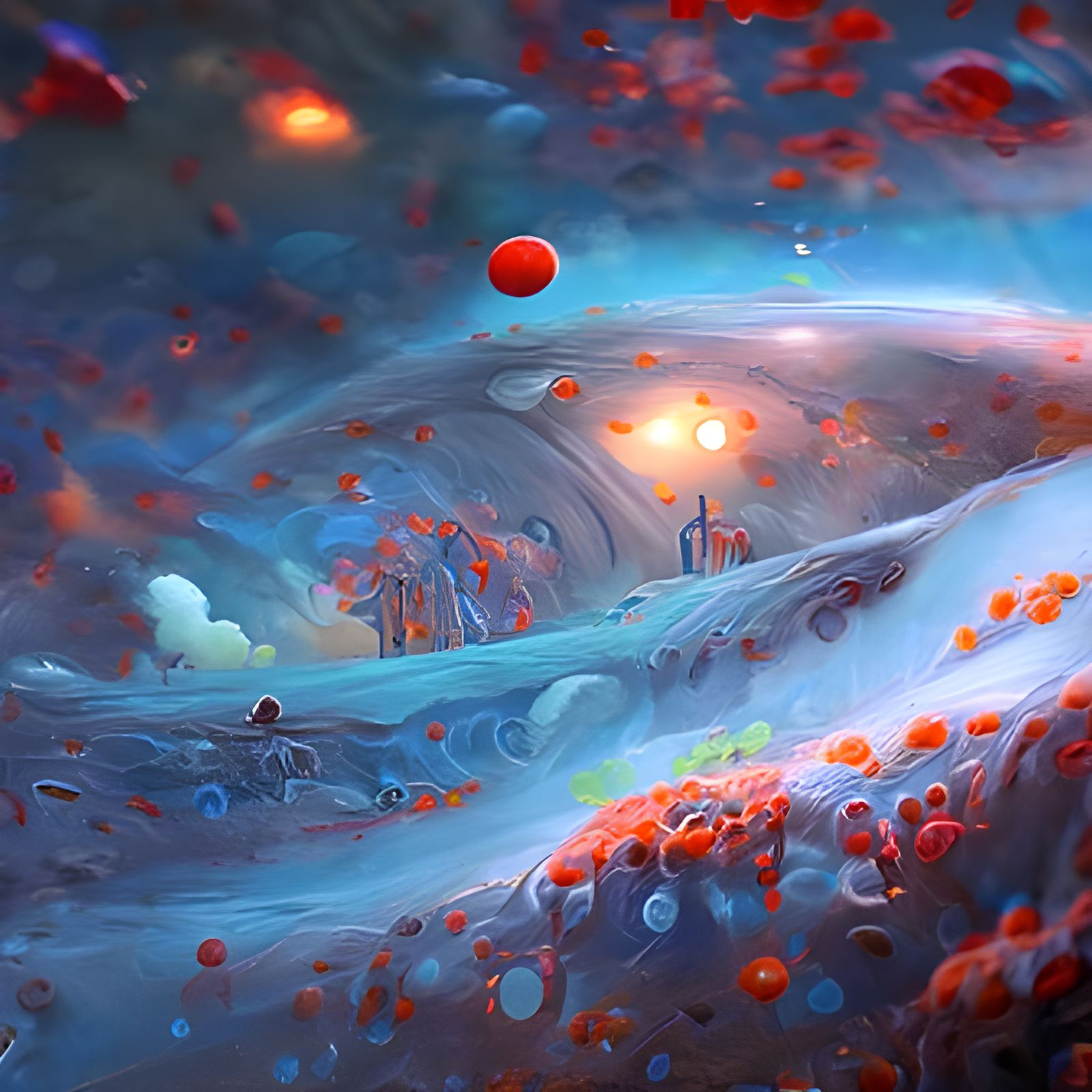 The little red dot. - AI Generated Artwork - NightCafe Creator