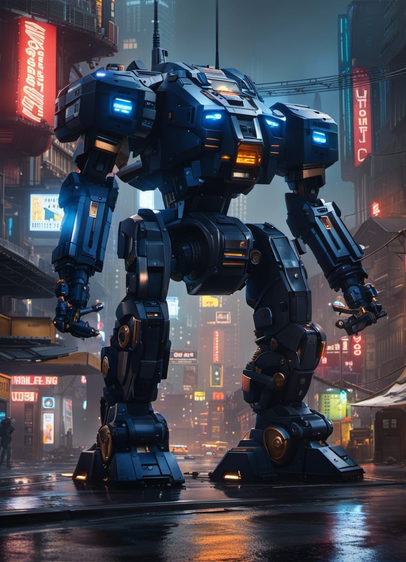 police mecha - AI Generated Artwork - NightCafe Creator