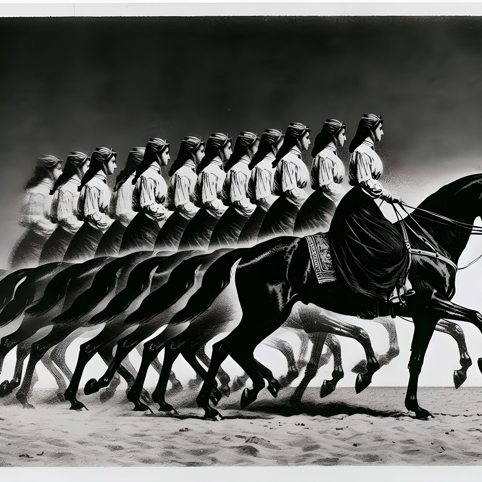 At Gallop: Compressed Time Frame - AI Generated Artwork - NightCafe Creator