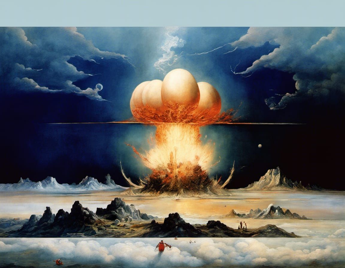 Nuclear explosion, japanese traditional art, chinese traditional art ...