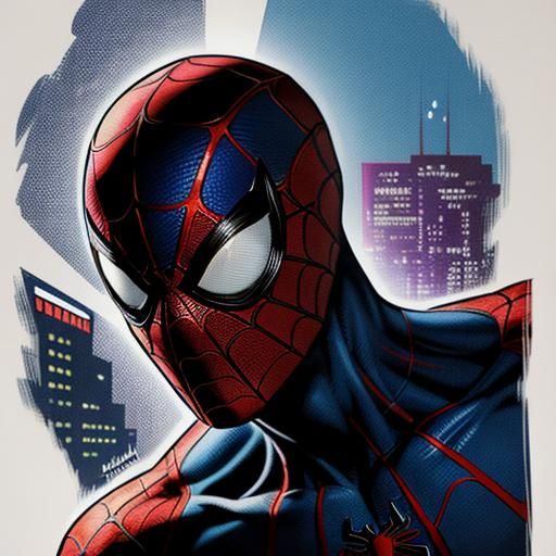 Spider-man-portrait, color - AI Generated Artwork - NightCafe Creator
