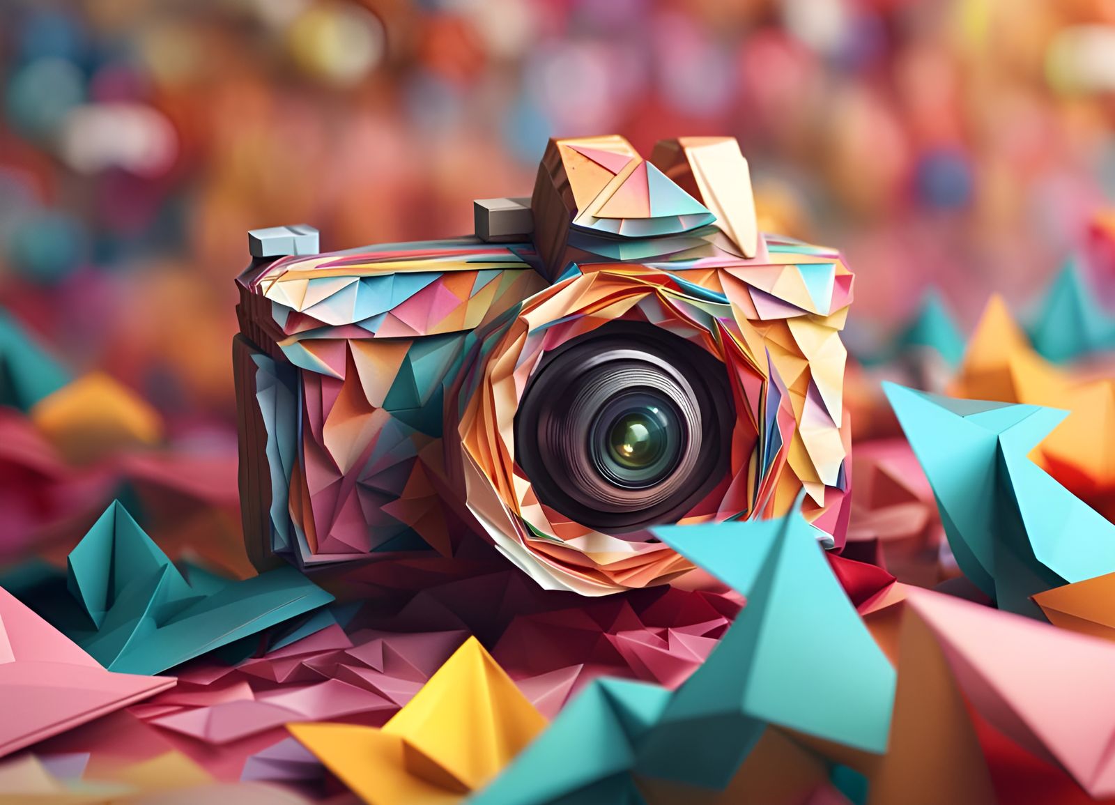 Origami Camera - AI Generated Artwork - NightCafe Creator