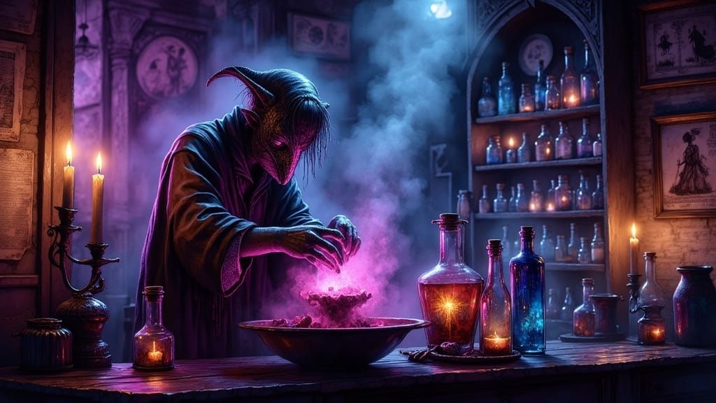 Terrifying what the potion does, if you wear no gas mask!