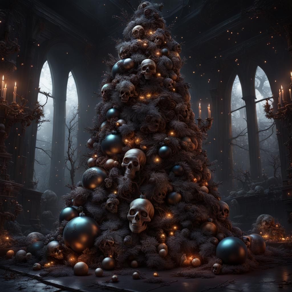 Spooky X-mas tree - AI Generated Artwork - NightCafe Creator