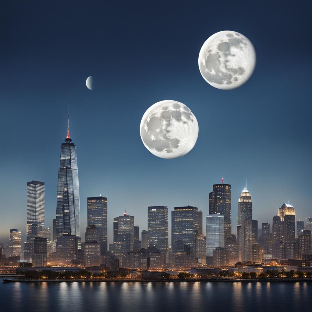 Multiple Moons - AI Generated Artwork - NightCafe Creator