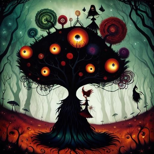 Tangled Tree - AI Generated Artwork - NightCafe Creator