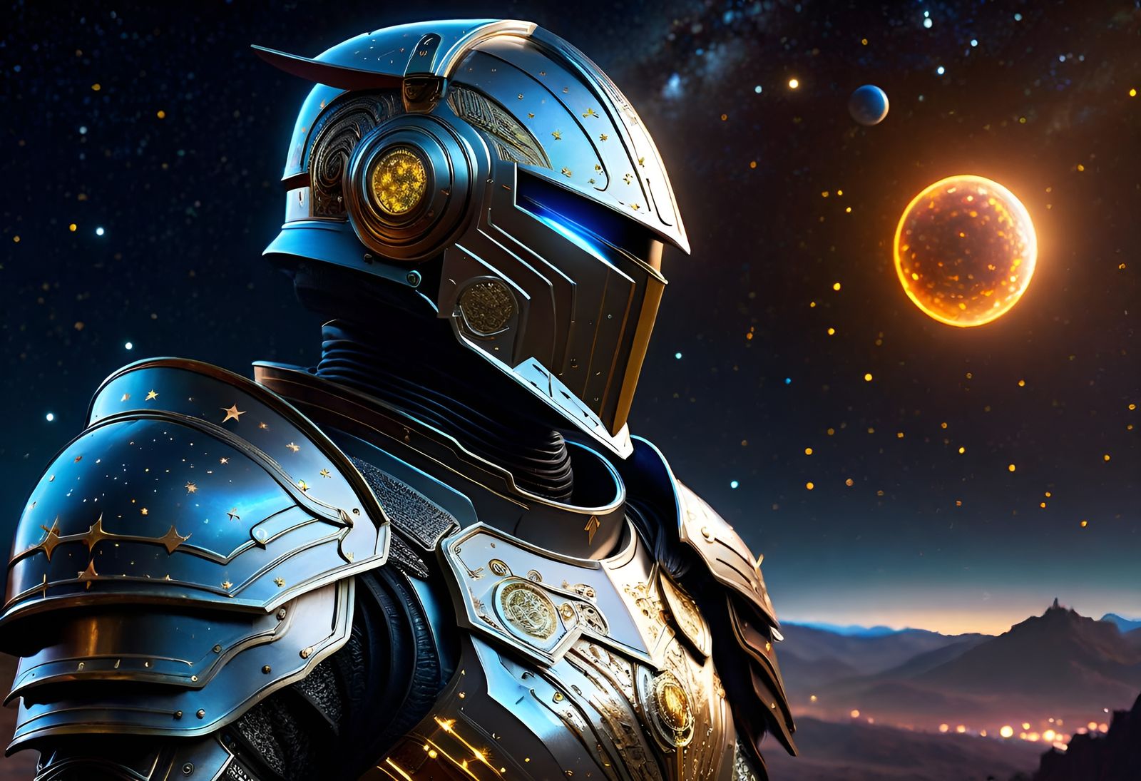 Space Knight - B - AI Generated Artwork - NightCafe Creator