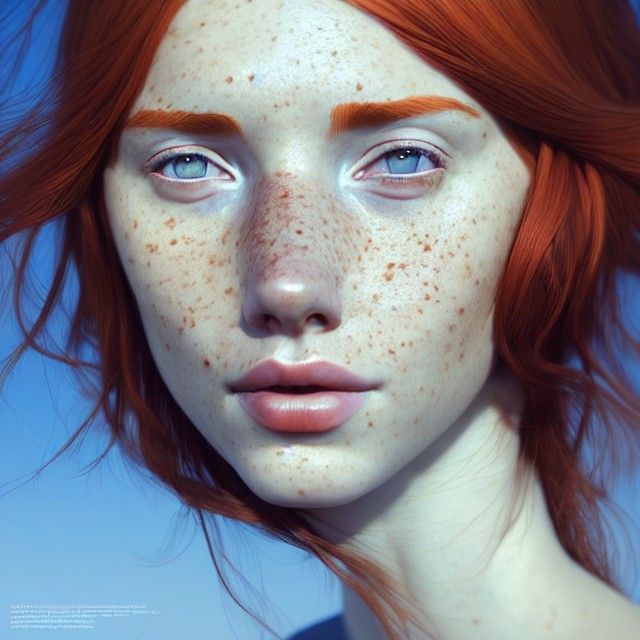 Woman with red hair - AI Generated Artwork - NightCafe Creator