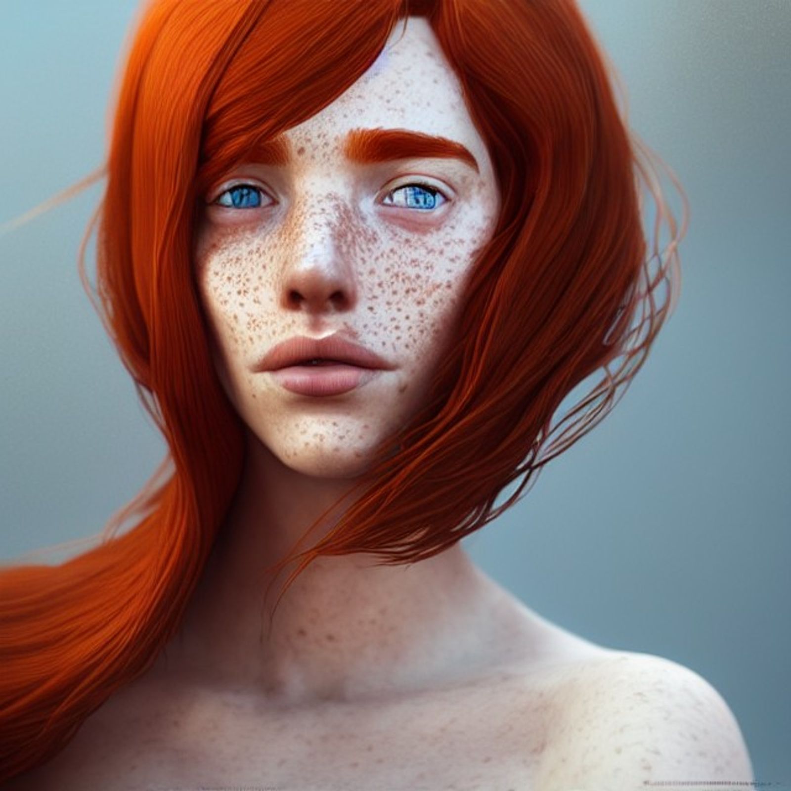 Woman with red hair - AI Generated Artwork - NightCafe Creator