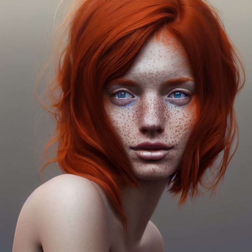 Woman with red hair - AI Generated Artwork - NightCafe Creator
