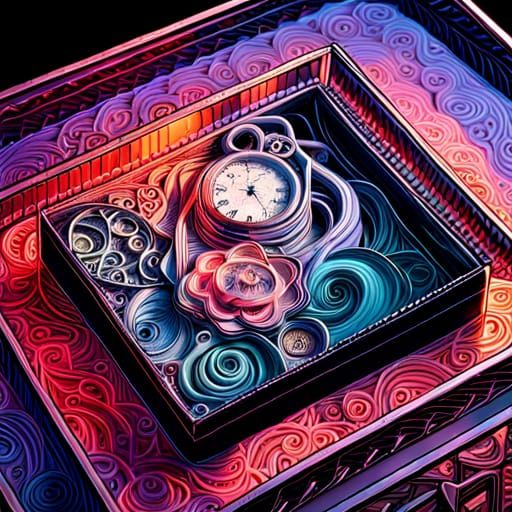 a clock in a crystal box as a gift - AI Generated Artwork - NightCafe ...