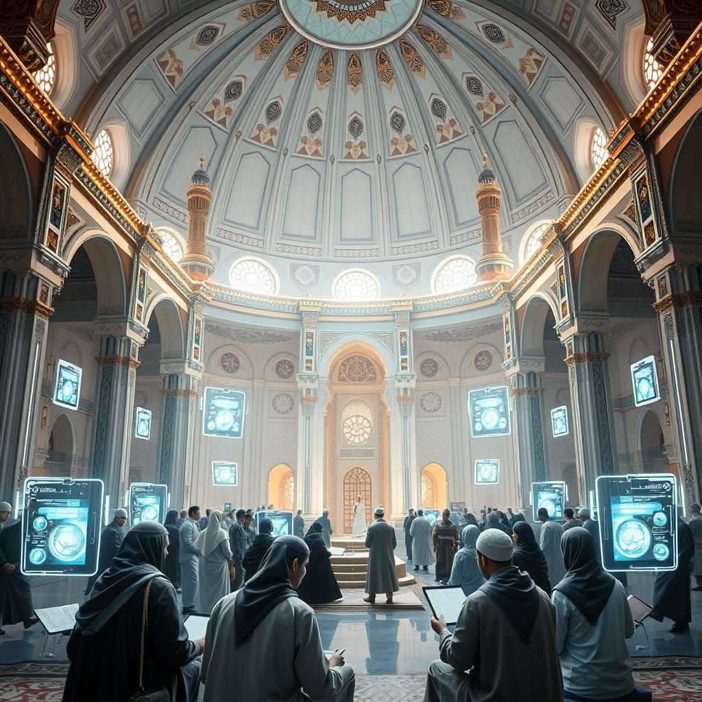 Futuristic Islamic University - Sleek Futuristic Islamic Uni...