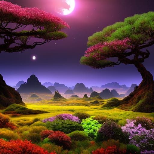 Alien plains - AI Generated Artwork - NightCafe Creator