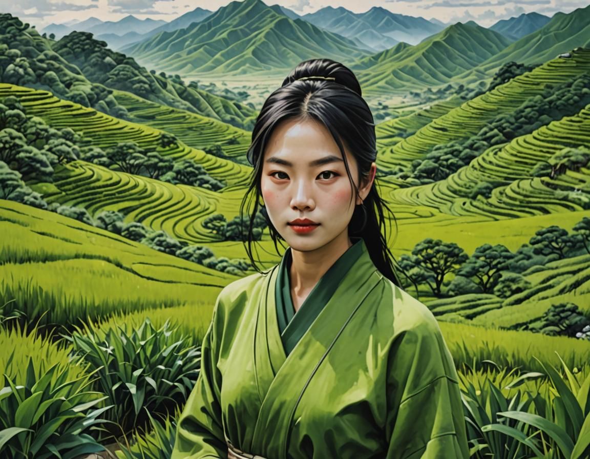 Matcha woman - AI Generated Artwork - NightCafe Creator