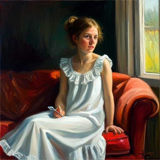 The nightgown - AI Generated Artwork - NightCafe Creator
