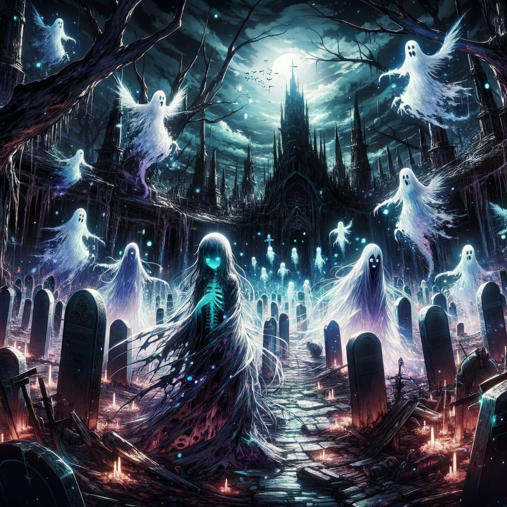Graveyard - AI Generated Artwork - NightCafe Creator
