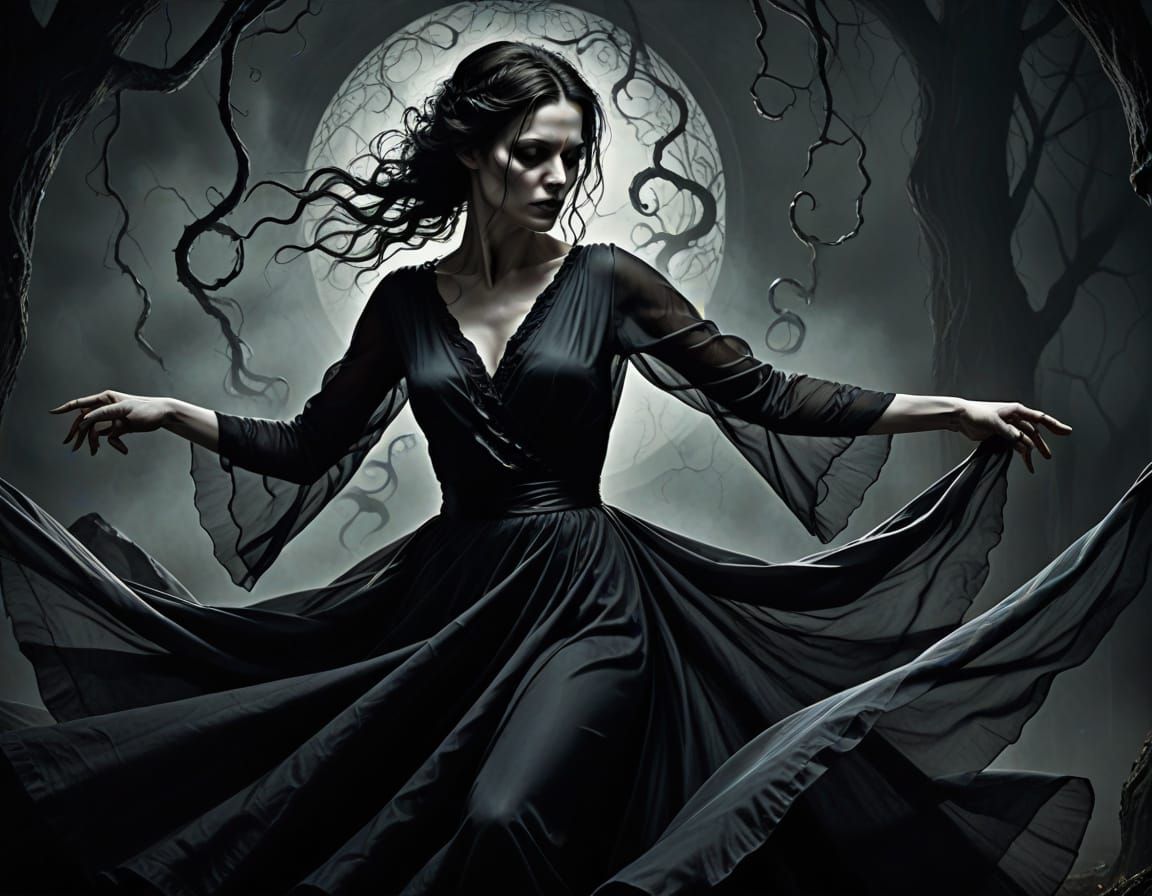 Sinister Sheets Constrict a Captive in Dark, Omino... - AI Art