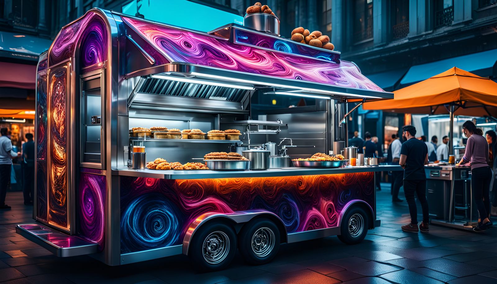 High-tech food trucks equipped with robotic chefs and automated cooking ...