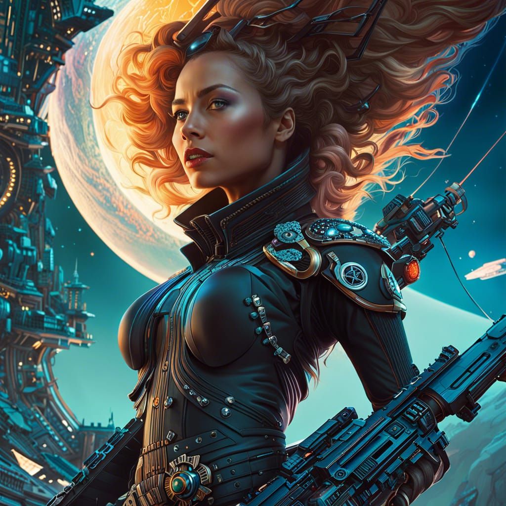 Futuristic Space Pirate - AI Generated Artwork - NightCafe Creator