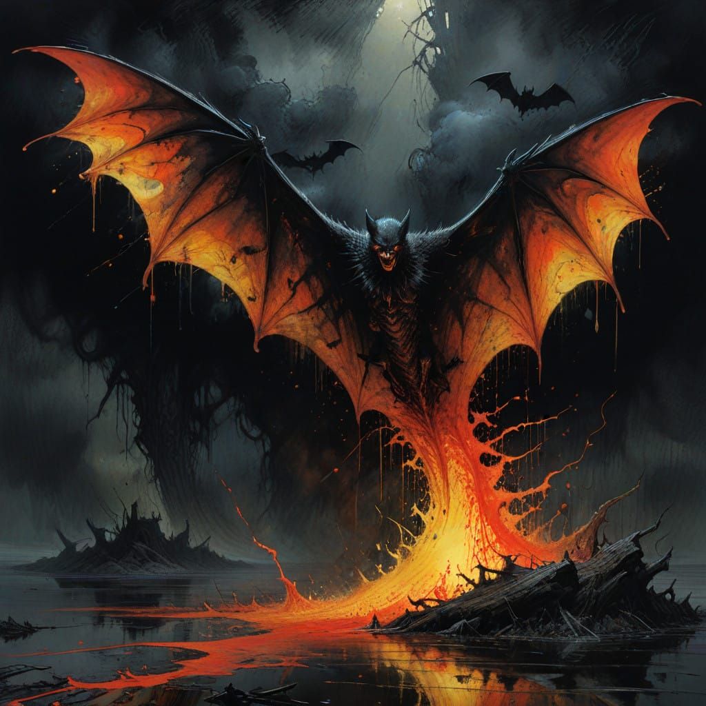 Vibrant Masterpiece of Liquid Horror in Intricate ... - AI Art