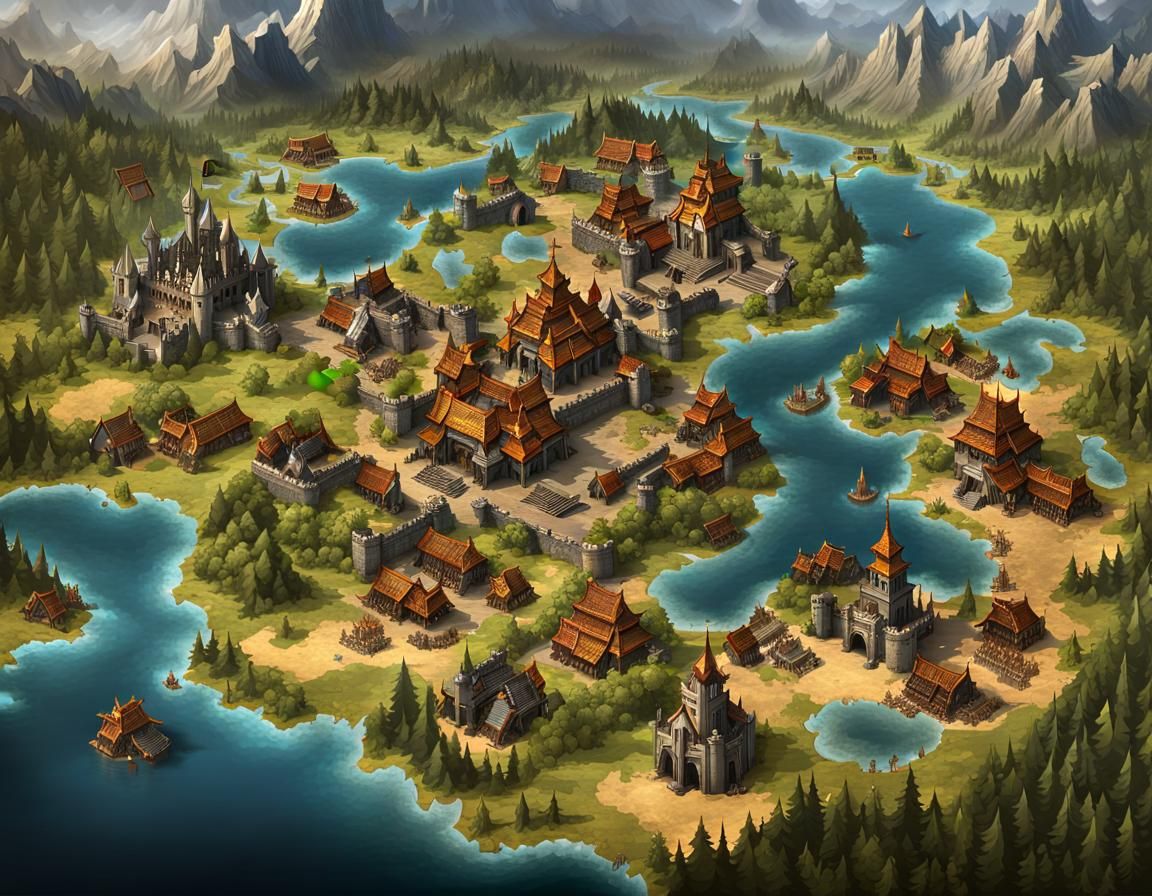 detailed RPG-fantasy game world map - AI Generated Artwork - NightCafe ...