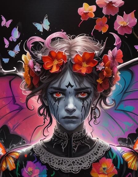 ( intricately detailed dreamy portrait of a scary masculine devil ...