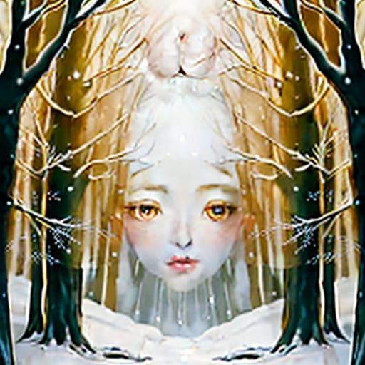 Whimsical Winter Wonderland in Vibrant Dreamcore S... - AI Art