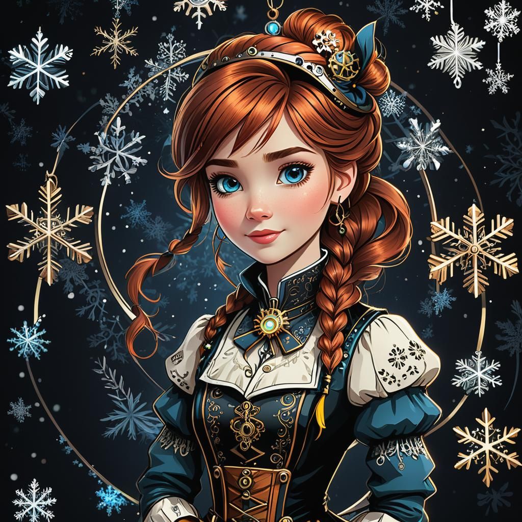 Cute Steampunk Anna - AI Generated Artwork - NightCafe Creator
