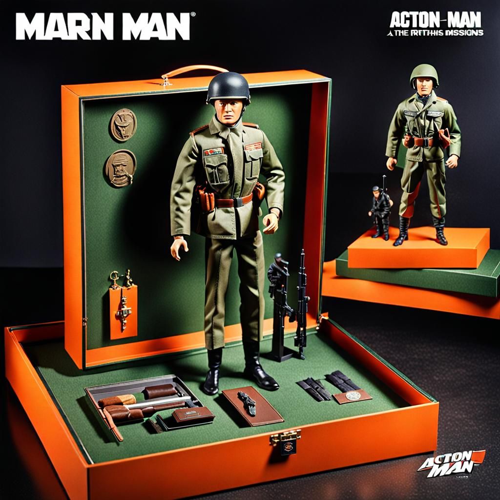 The iconic Action Man figure, poised for action and ready to embark on ...