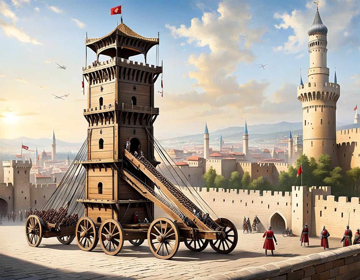 An Ancient Siege Tower Technology of the Kingdom Wars - AI Generated ...