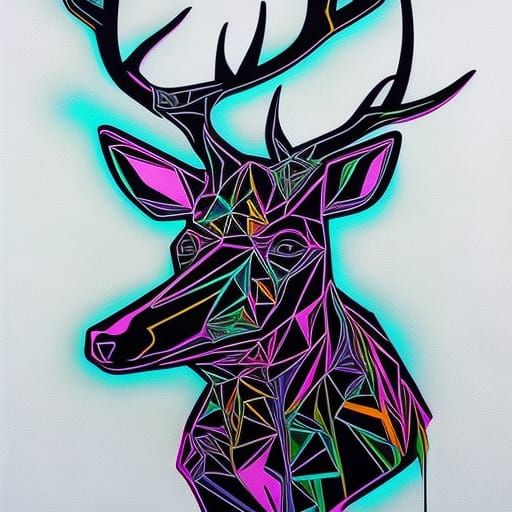 anthro deer engineer lineart looking at viewer - AI Generated Artwork ...