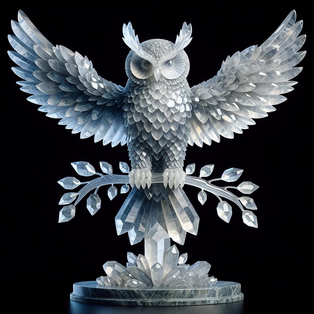 CRYSTAL OWL - things made of crystal - AI Generated Artwork - NightCafe ...