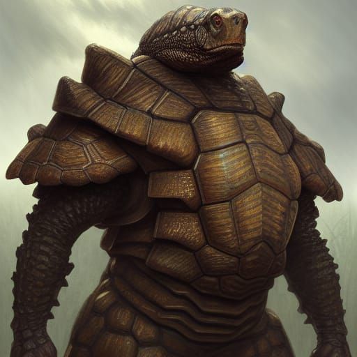 Snapping turtle Knight tortoise shell armor Kaiju Spawn fighter ...