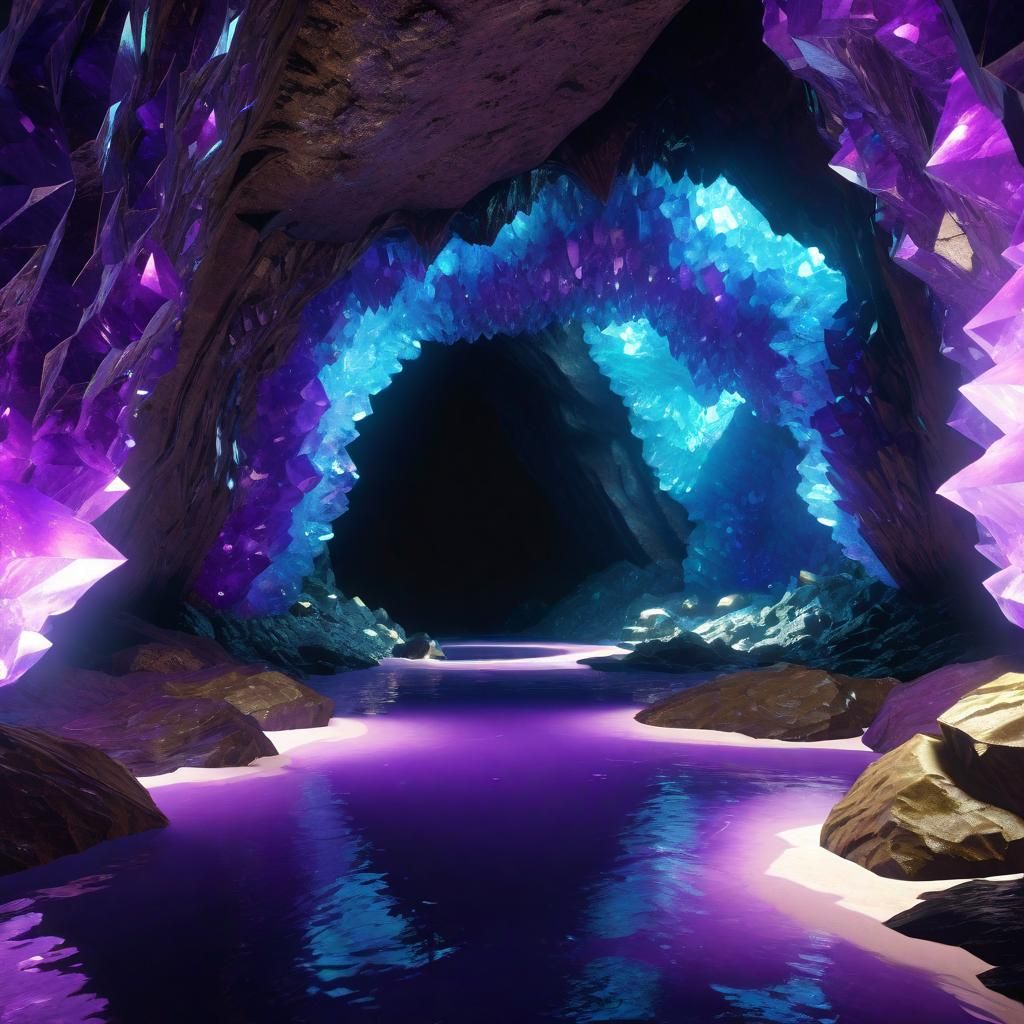 Amethyst crystalline geode cave #4 - AI Generated Artwork - NightCafe ...