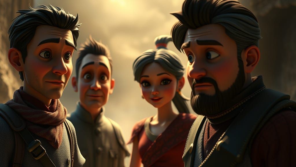 Stylized 3D Animation with Realistic Proportions a... - AI Art