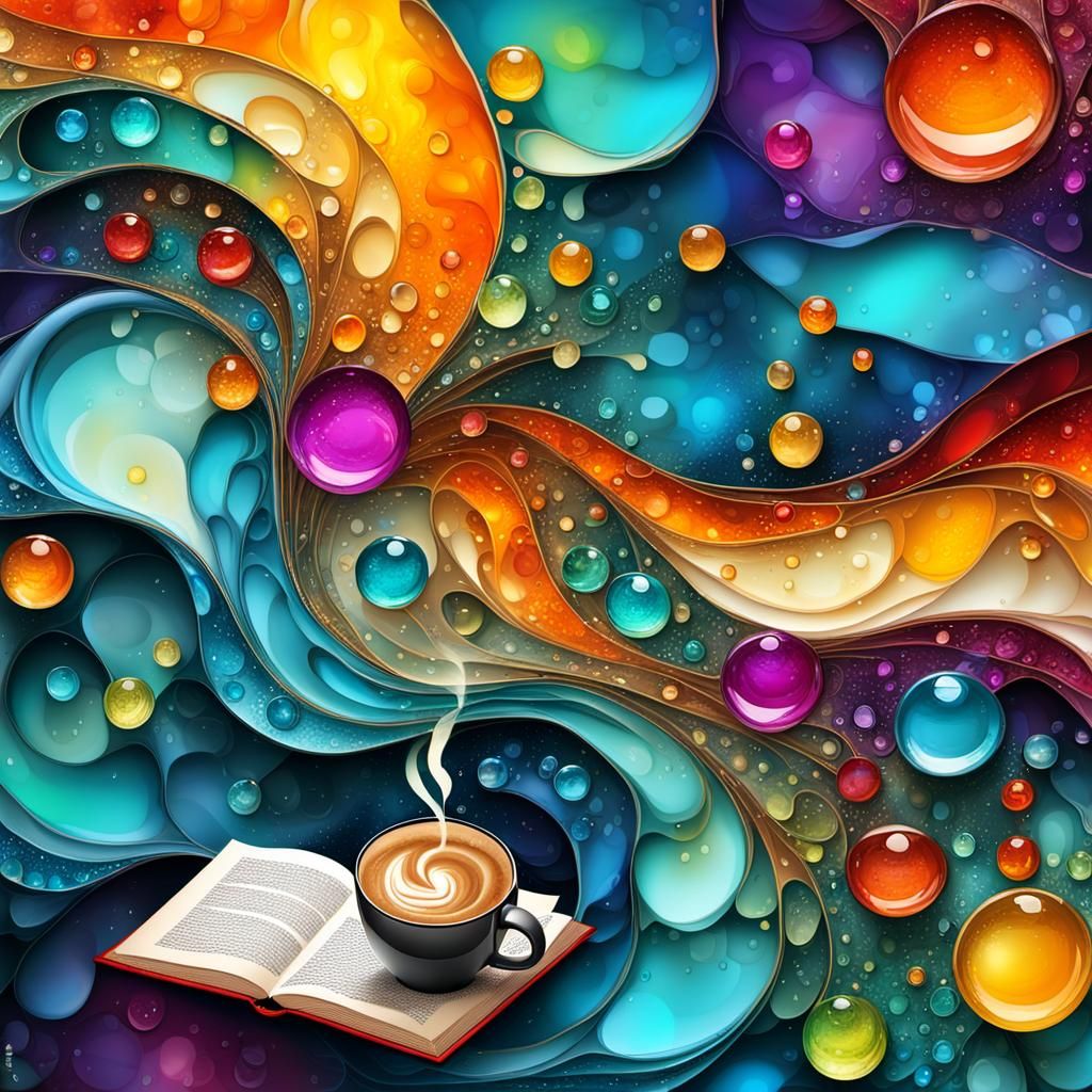 COFFEE AND A GOOD BOOK - AI Generated Artwork - NightCafe Creator