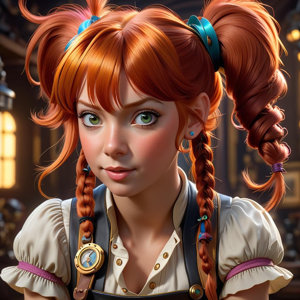 Teenage Pippi Longstocking - AI Generated Artwork - NightCafe Creator