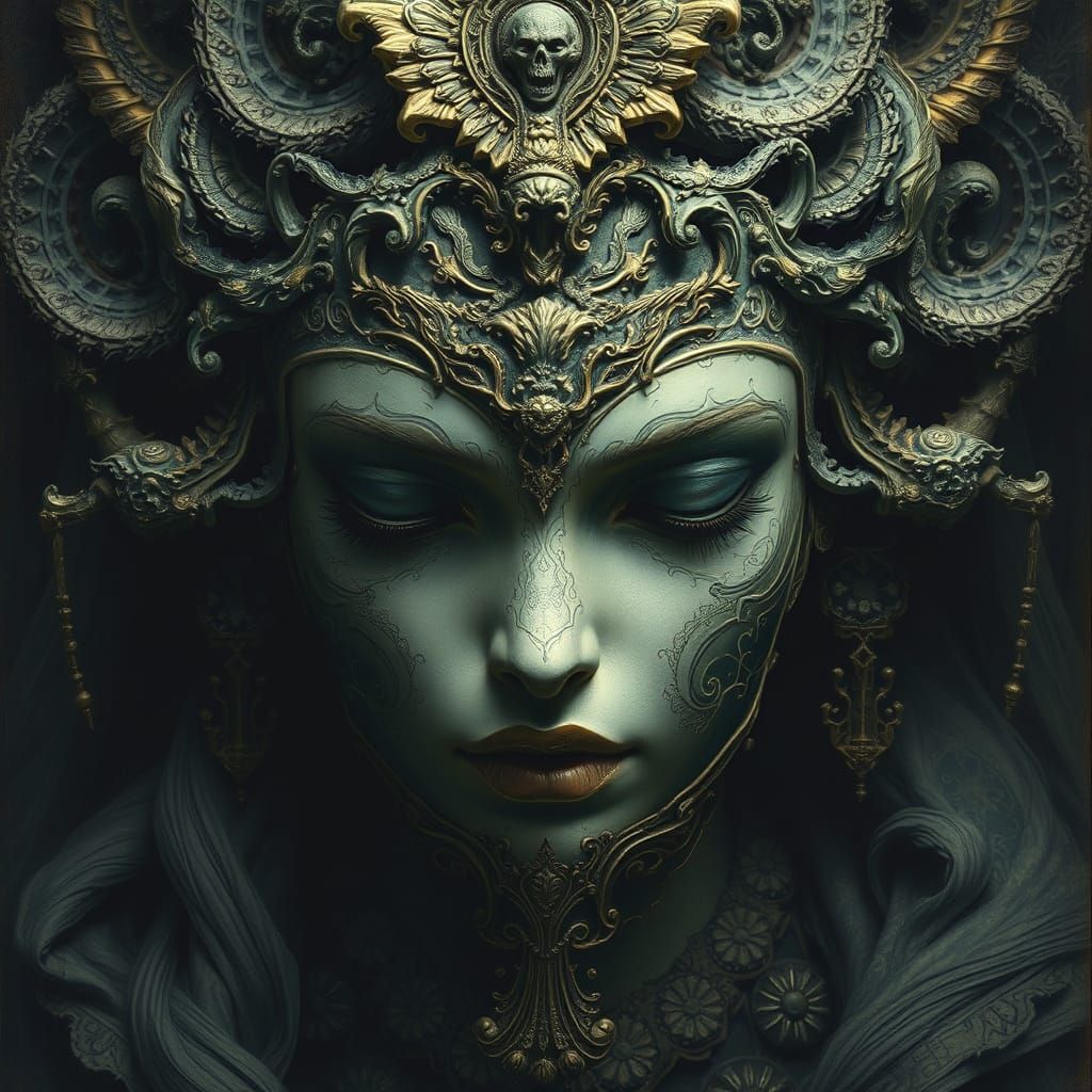 Hidden Sadness - Surreal Goddess Portrait in Gothic Horror ...