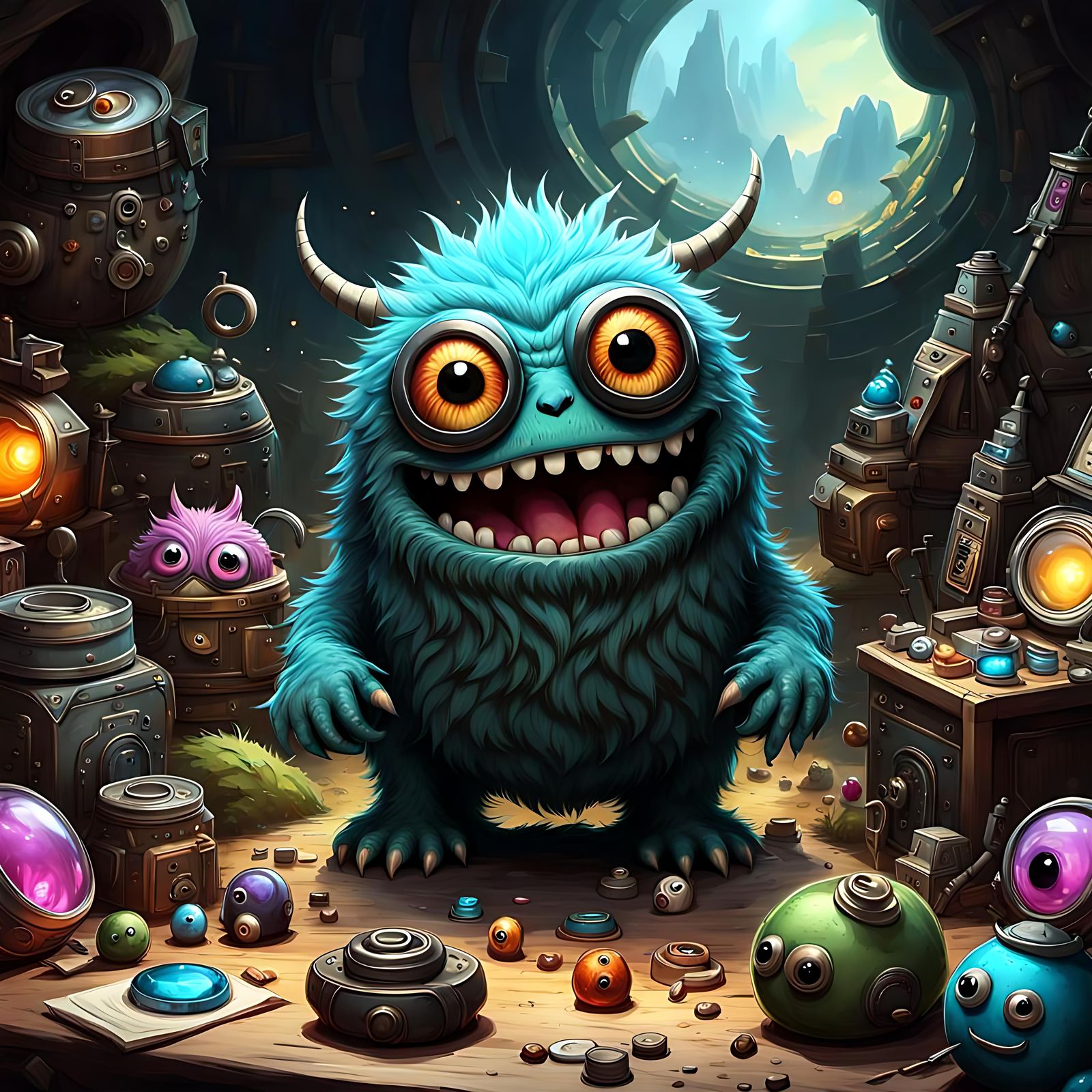 Googly-eyed Monster - AI Generated Artwork - NightCafe Creator