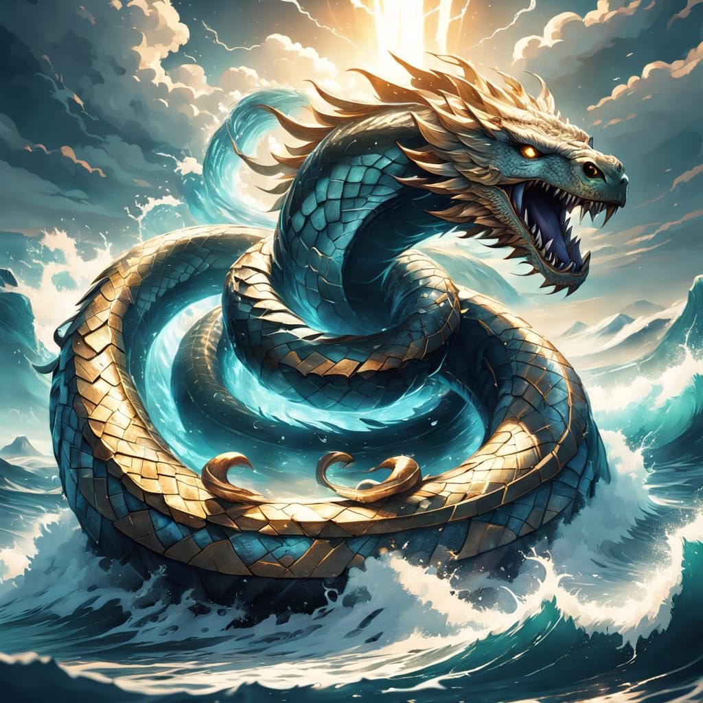 World serpent - Ethereal Norse Serpent Unleashes Magic