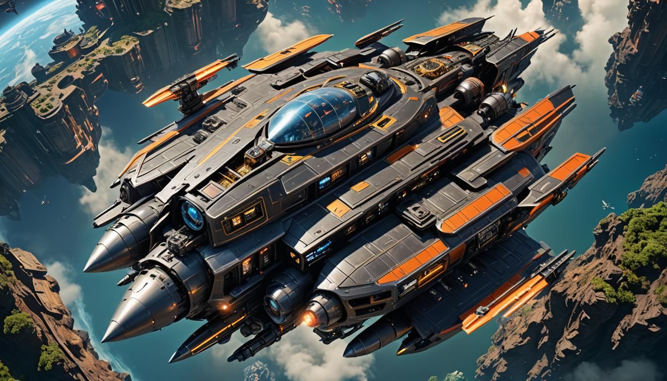 Spaceship - AI Generated Artwork - NightCafe Creator