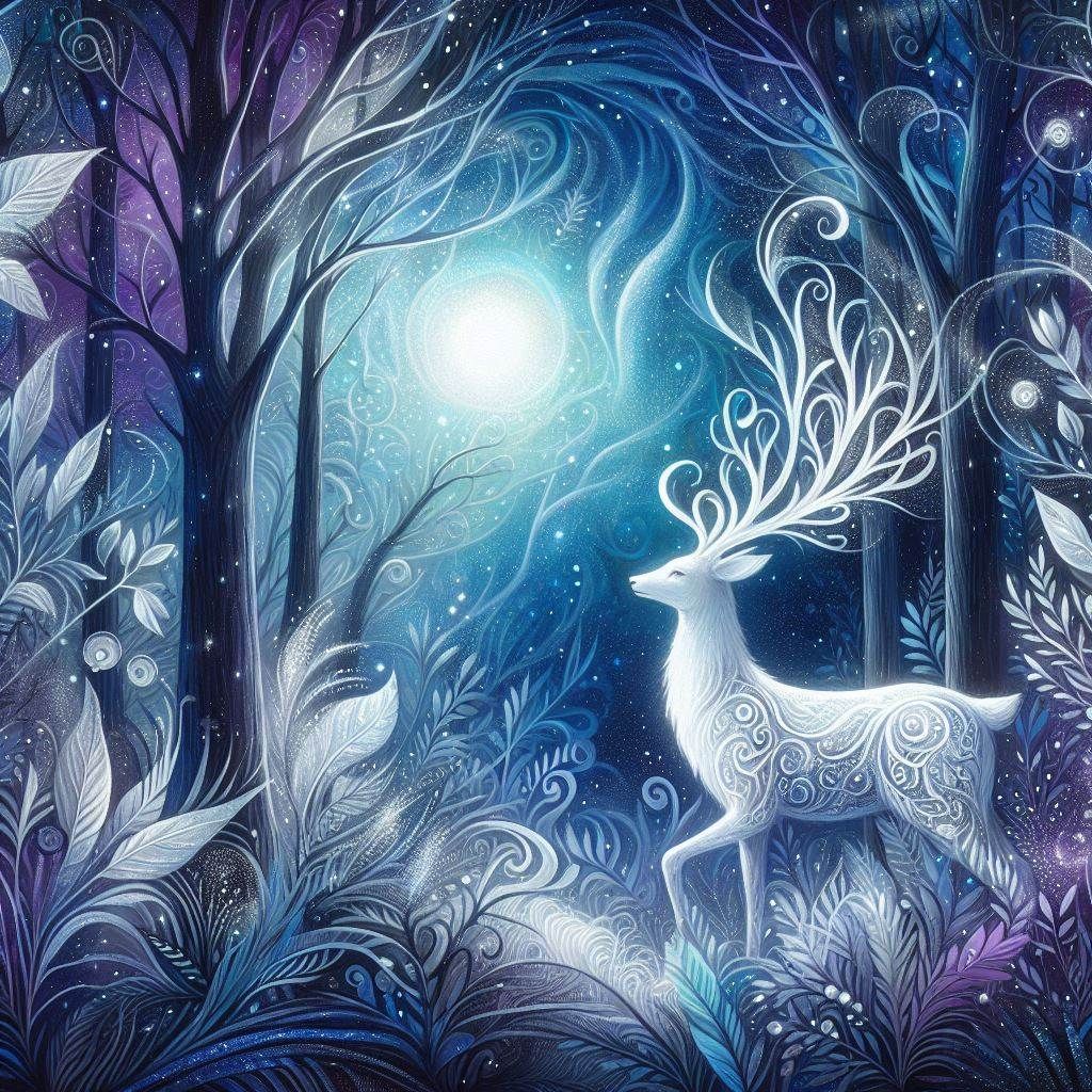 Enchanted deer spirit - AI Generated Artwork - NightCafe Creator