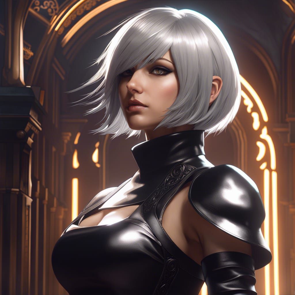 2b, nier automata - AI Generated Artwork - NightCafe Creator