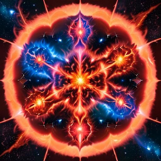 Cosmic Fire-Flake - AI Generated Artwork - NightCafe Creator